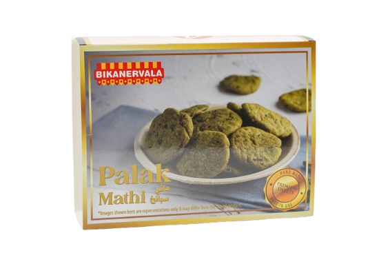 Buy Palak Mathi 300g Online in UAE | Spinach Crunchy Indian Snack ...